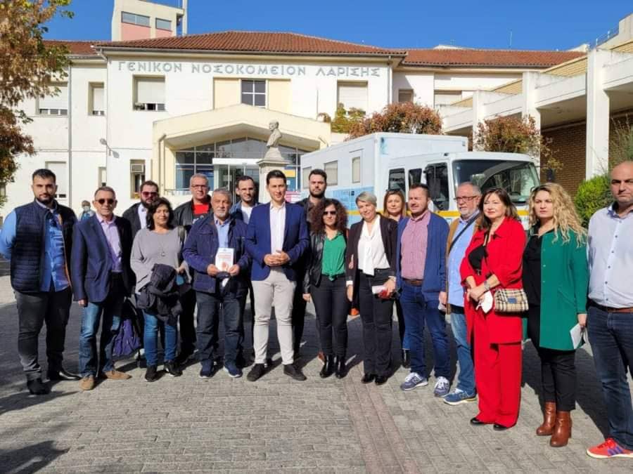 Στο Γ.Ν. Λάρισας η Ν.Ε. ΠΑΣΟΚ Λάρισας με τον Παύλο Χρηστίδη - Αιμοδοσία ...