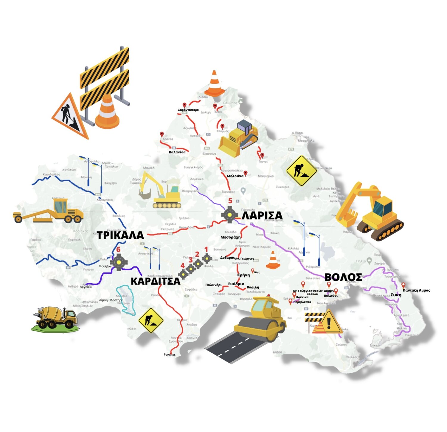 Έργα οδικής ασφάλειας και 6 νέοι κυκλικοί κόμβοι 24 εκατ. ευρώ στην ...