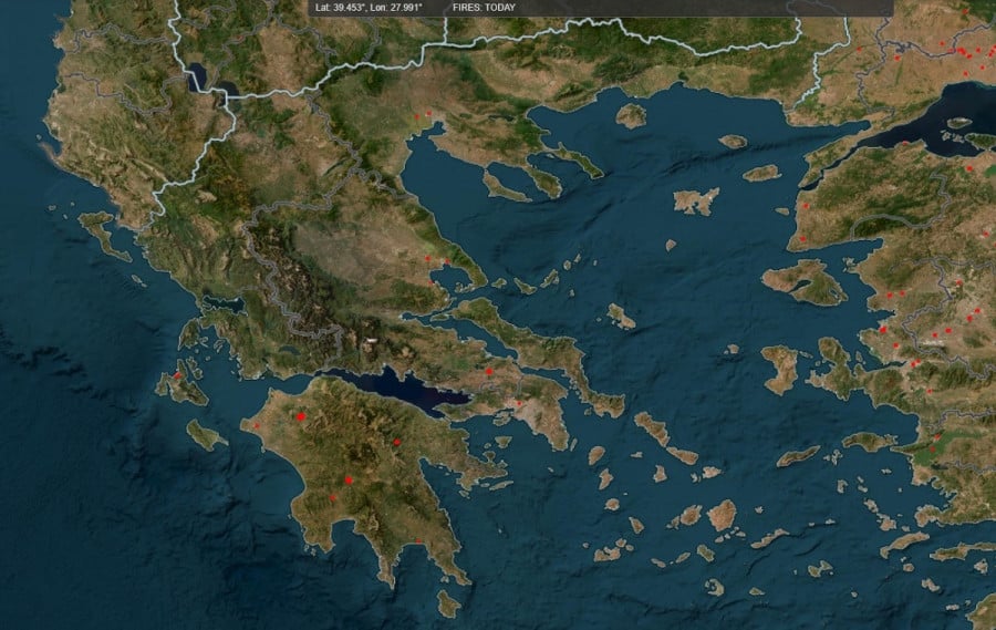 Η NASA «σκανάρει» με δορυφόρο τις φωτιές στην Ελλάδα (εικόνες) - iFarsala